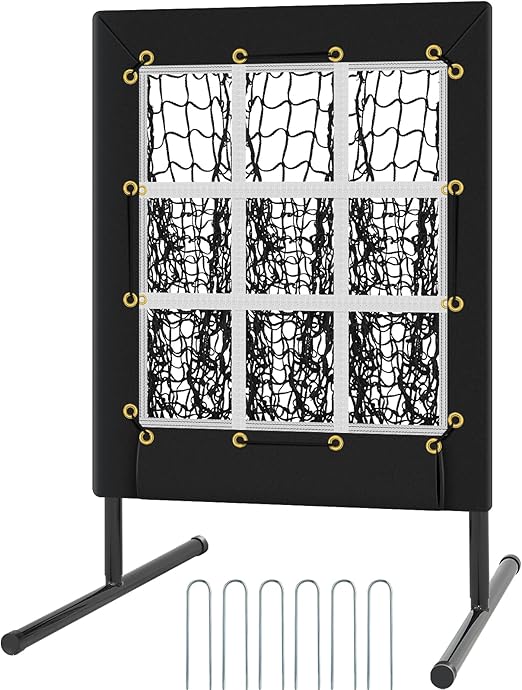 Amazon.com: Blueweenly Baseball 9 Hole Pitching Net With Target Pockets ...