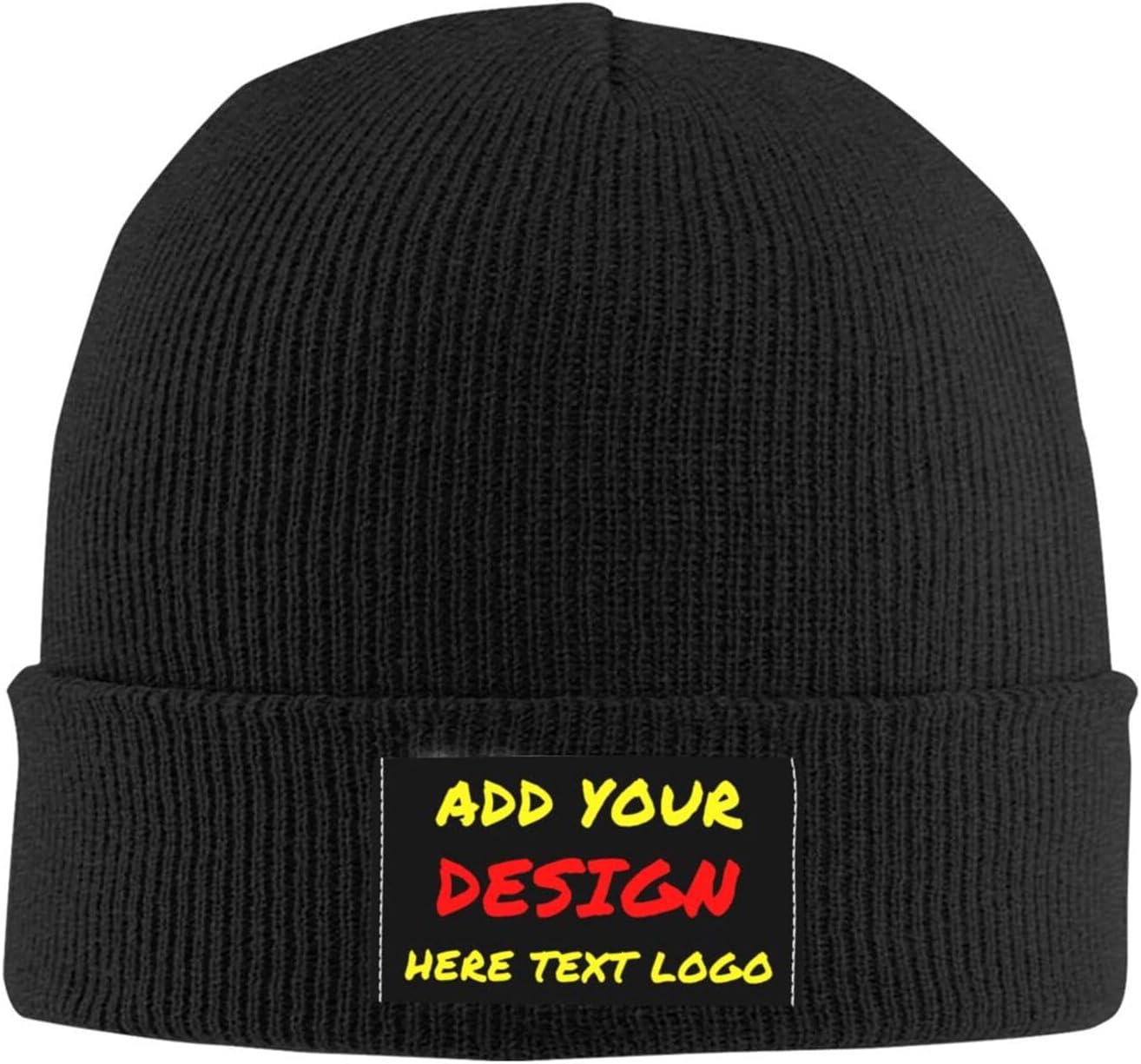 Custom Text Hats Men & Women Design Your Own Custom Beanie Hat Custom ...
