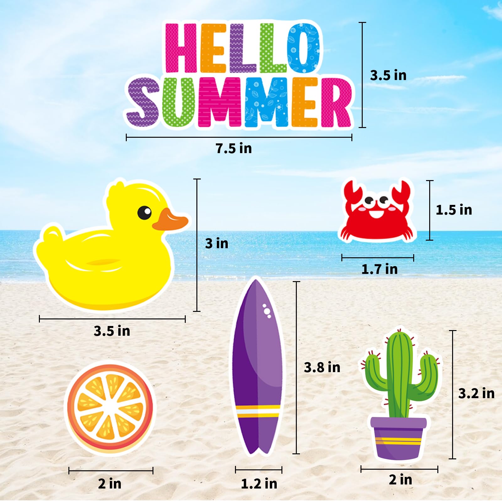 Snapklik.com : Pool Beach Window Clings Stickers 200+ Counts Hello ...