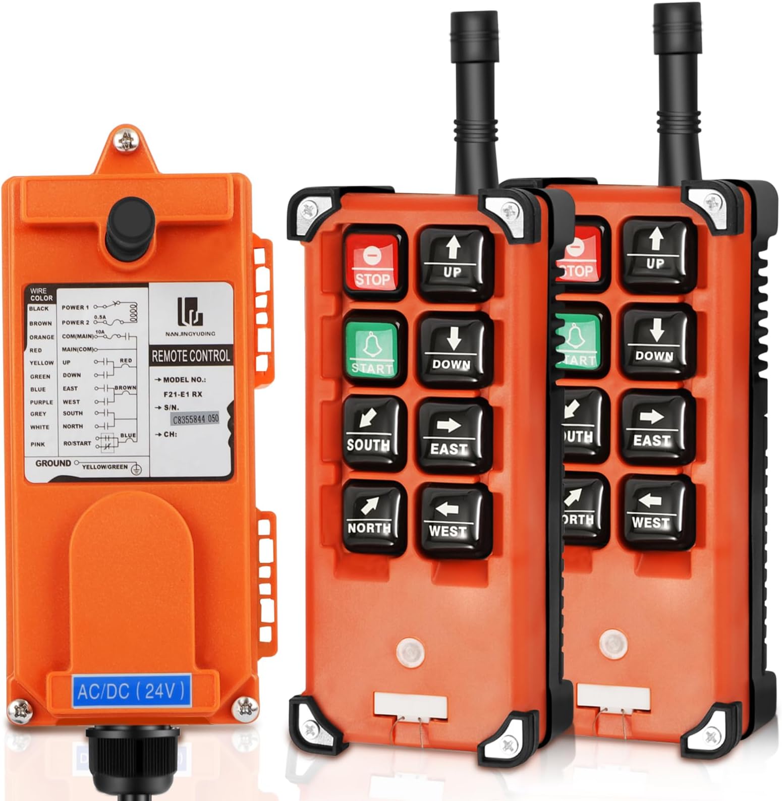 Amazon.com: Wireless Crane Remote Control DC 24V 8 Buttons Electric ...