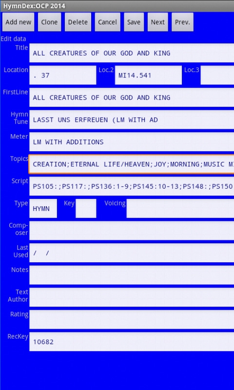 HymnDex- OCP 2014 (Oregon Catholic Press Hymnals) - App on Amazon Appstore