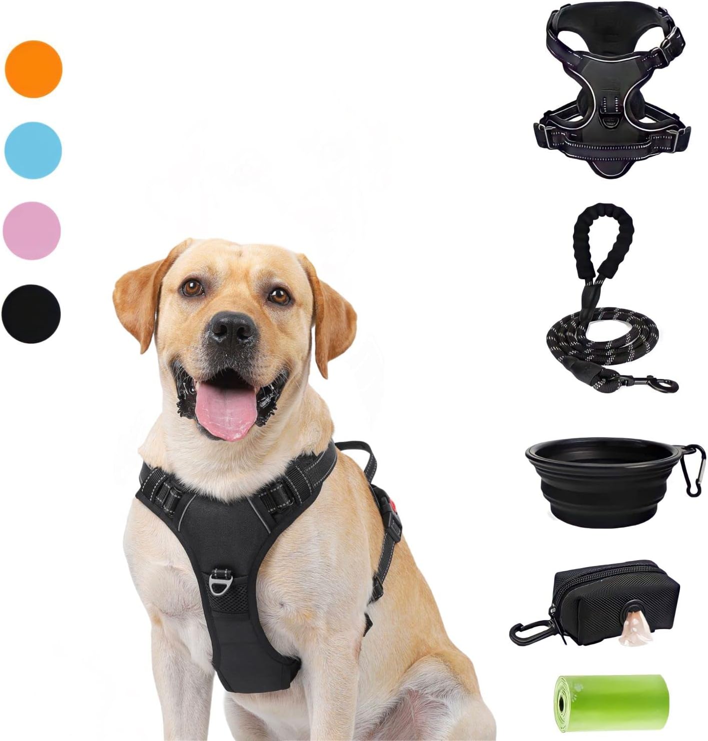 Amazon.com : PAWZA Reflective Step in Fully Adjustable Dog Harness Vest ...