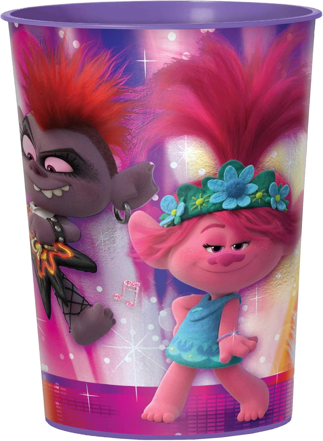 Amazon.com: Trolls World Tour Design Metallic Plastic Favor Cup - 16 oz ...