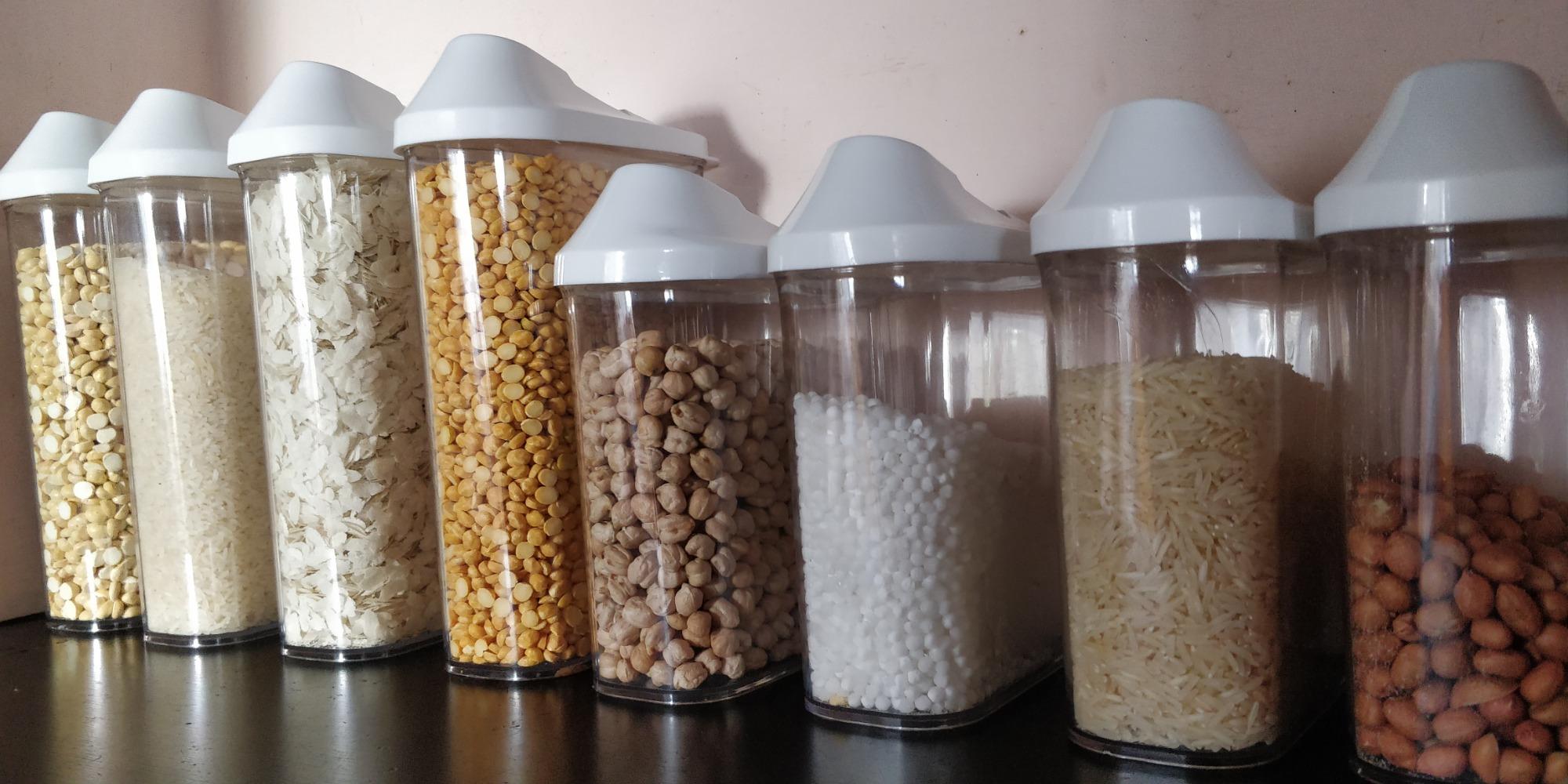 Buy Machak Plastic Storage Containers Easy Flow (750 ml *4 & 1100 ml *4 ...