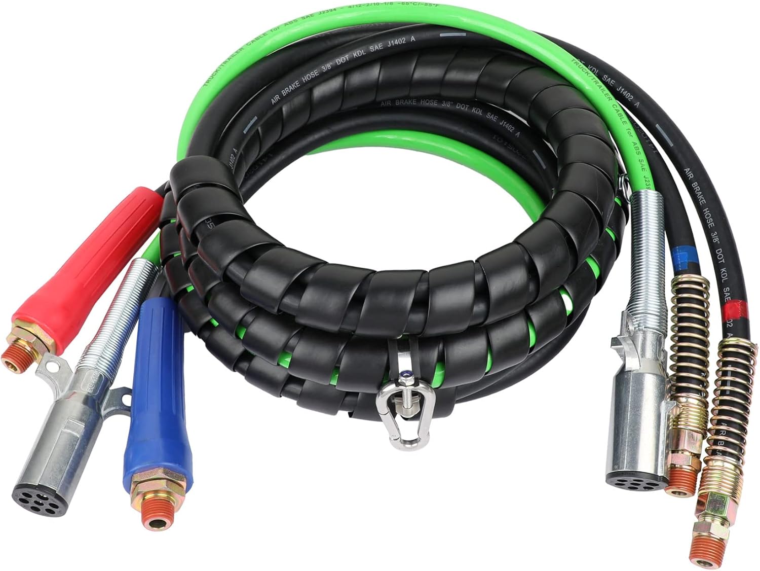 Amazon.com: TALOOS 12FT 3 in 1 Air Line Hose Kit for Semi Truck, ABS ...