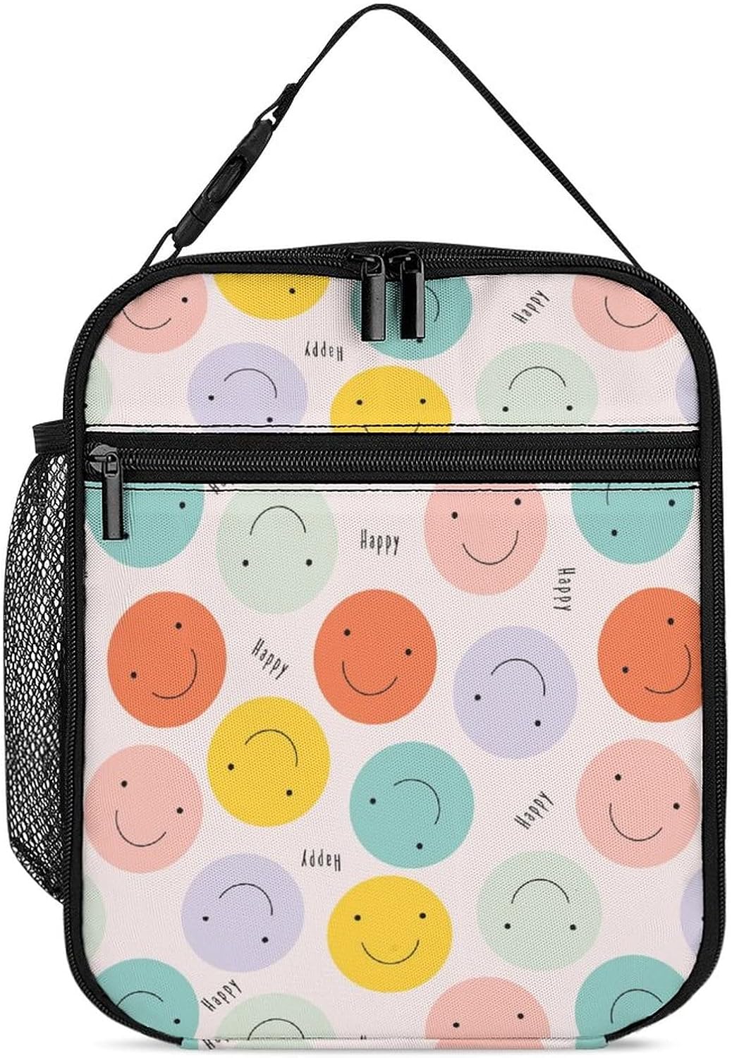 Amazon.com: MINBHEBYUD Happy Smiley Face Lunch Bag for Men Women ...
