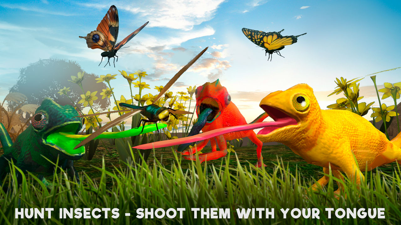 Wild Chameleon Simulator 3D: Exploration of Micro World | Small Animal ...