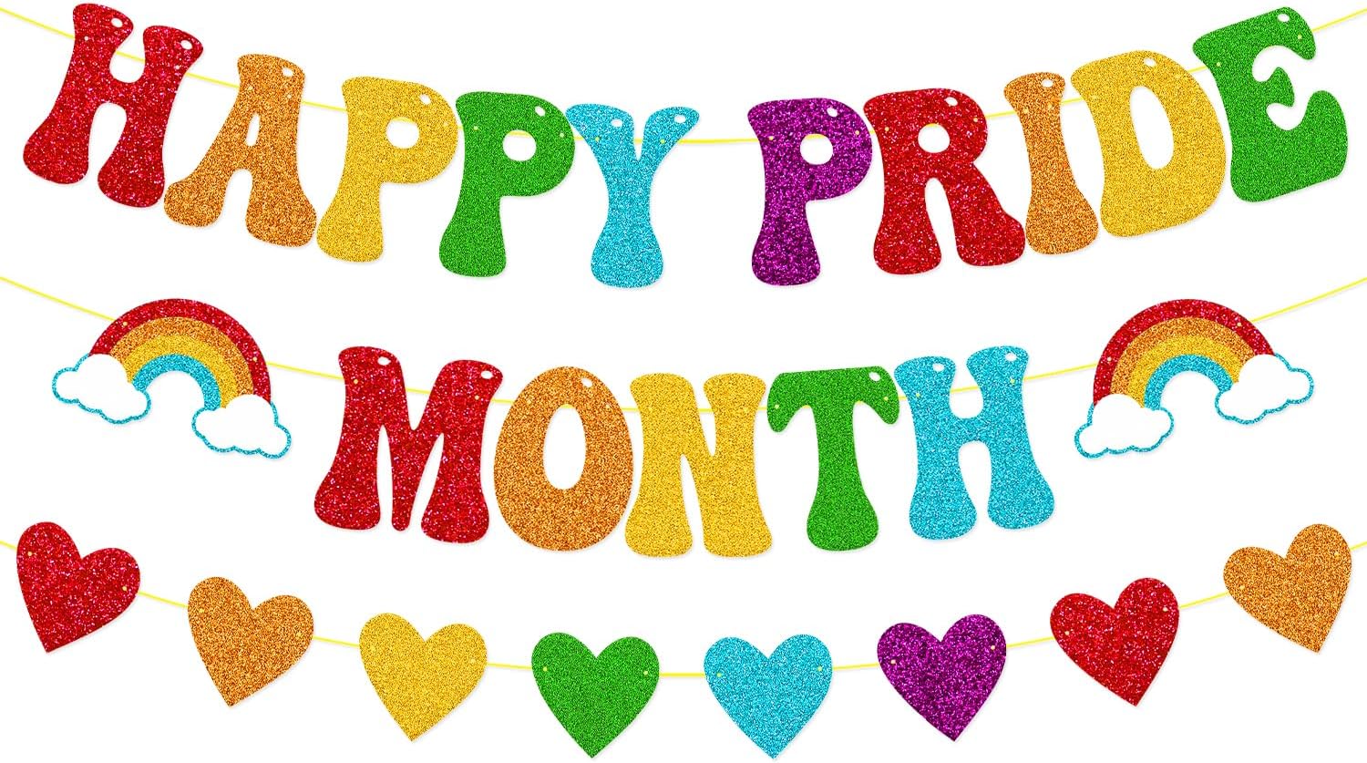 Amazon.com: Gay Pride Rainbow Party Decorations - Hanging Swirls ...