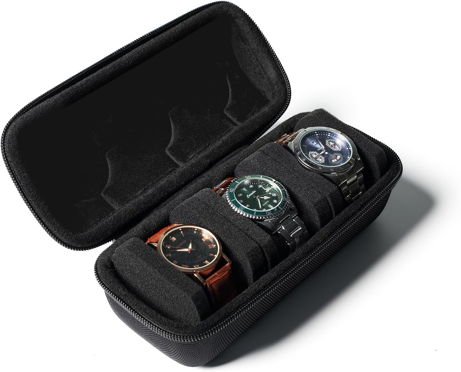 Amazon.com: SAFEBUDDY Watch travel roll case box for 3 watches, hard safe transfer case with ...