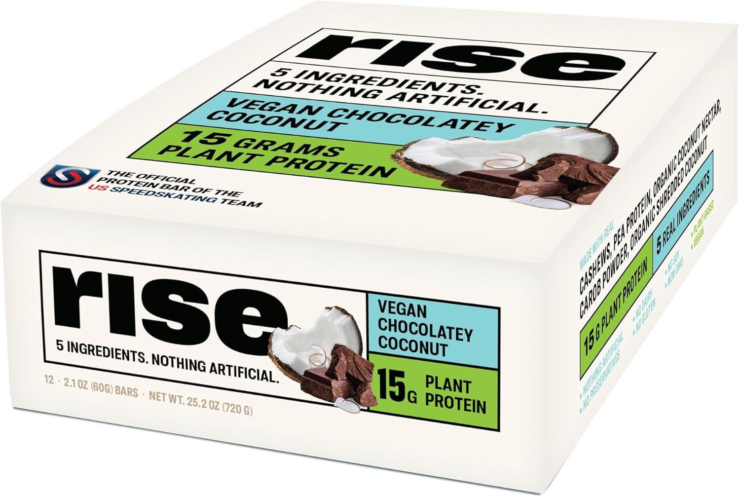 Rise Pea Protein Bar - Chocolately Coconut | Breakfast Bar & Protein ...