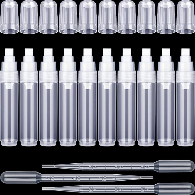 Amazon.com: Sabary 10 Pcs Refillable Paint Markers 10 mm Empty Acrylic ...