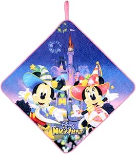 Amazon.co.jp: 丸眞 ループ付きタオル ディズニー 約33×33cm マジックキャッスルラブ 綿100% 女の子 ループタオル ...
