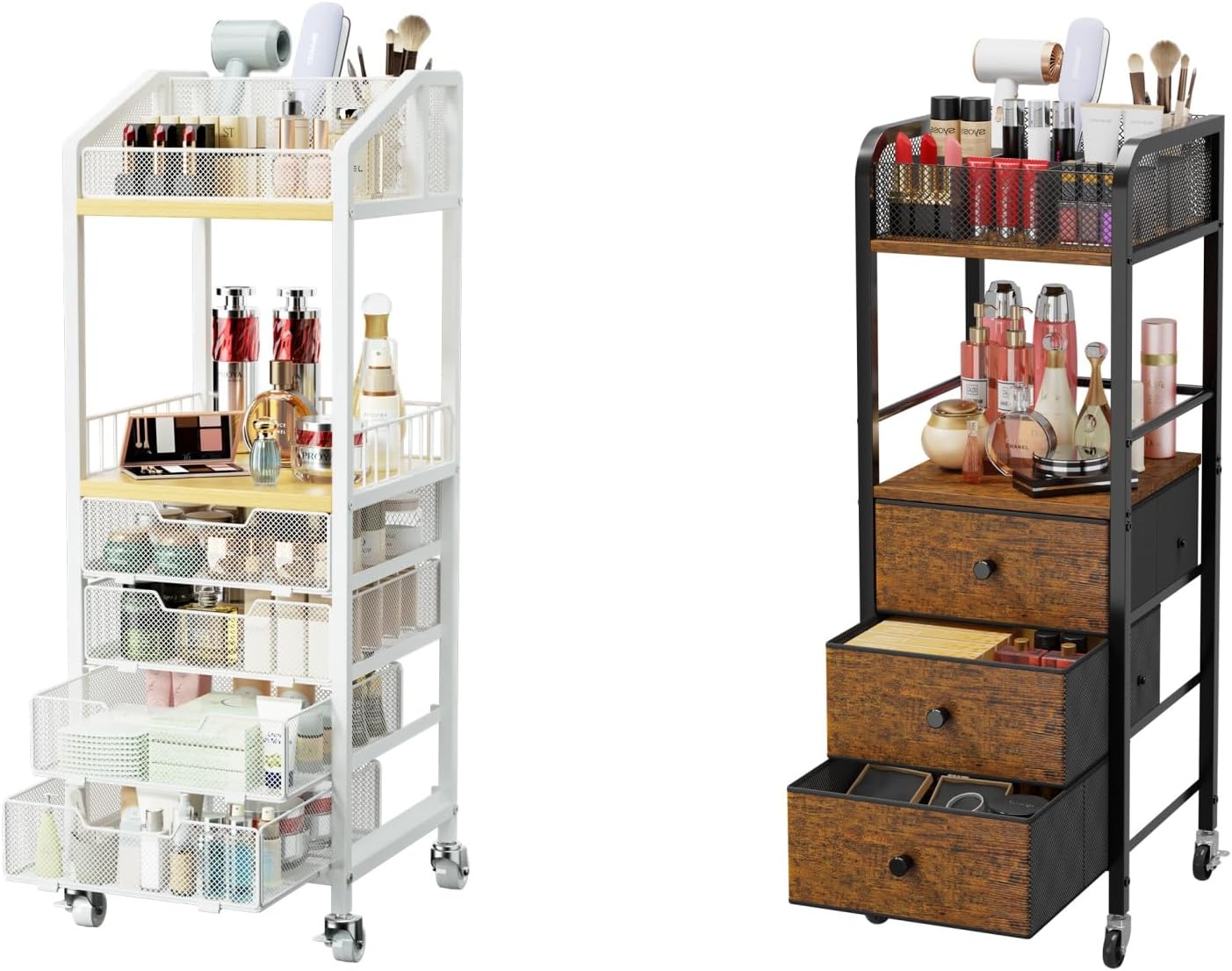 Amazon.com: HapiRm Makeup Organizer Storage Cart - Floor Skincare Make ...