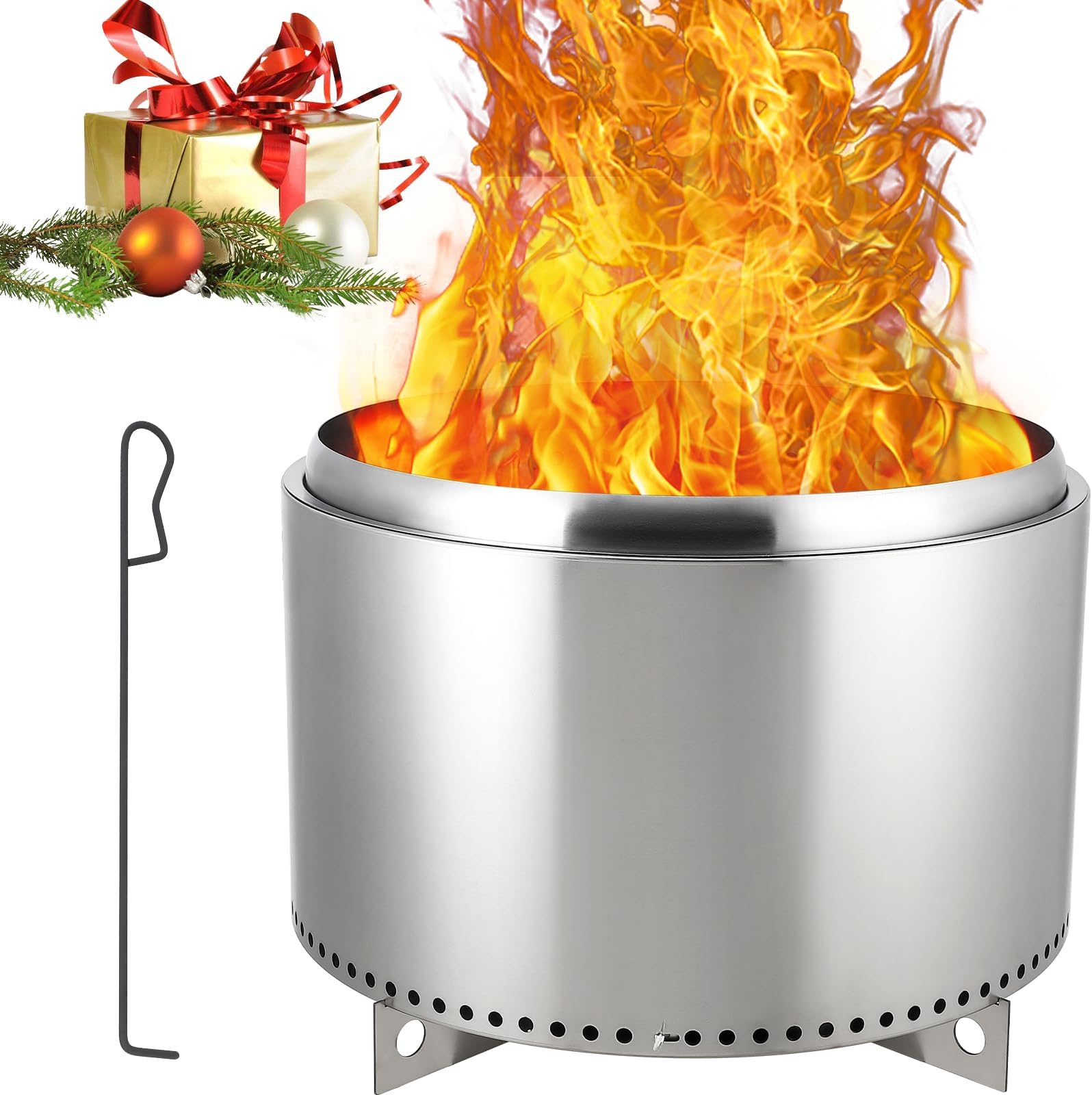 Amazon.com : 27" Smokeless Fire Pit with Air Switch, Wood Burning ...