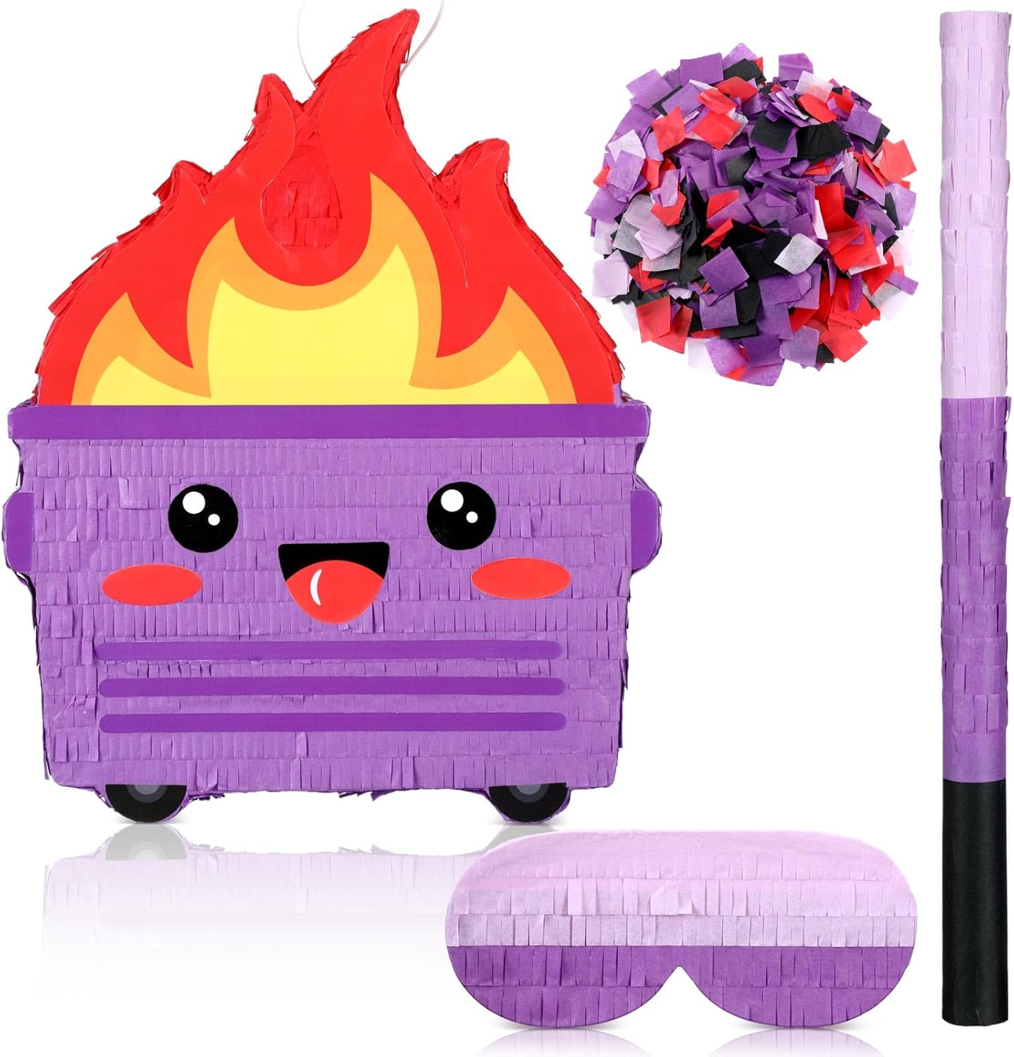 Amazon.com: Poen Dumpster on Fire Piñata for Birthday Party 15. 75 x 12 ...