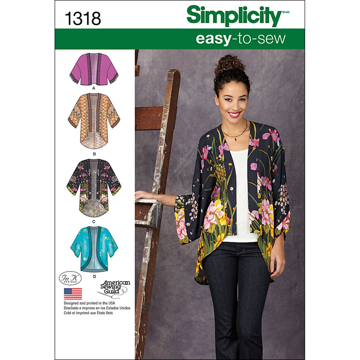 Amazon.com: Simplicity 1318 Women's Clothes Kimono Jacket Sewing ...