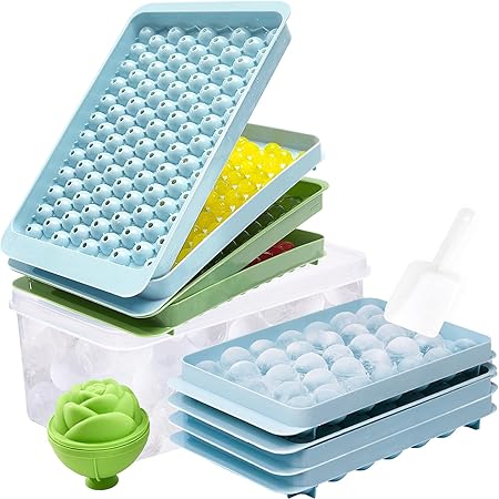 Amazon.com: Round Ice Cube Trays for Freezer, 111PCS×1IN Circle Ice ...