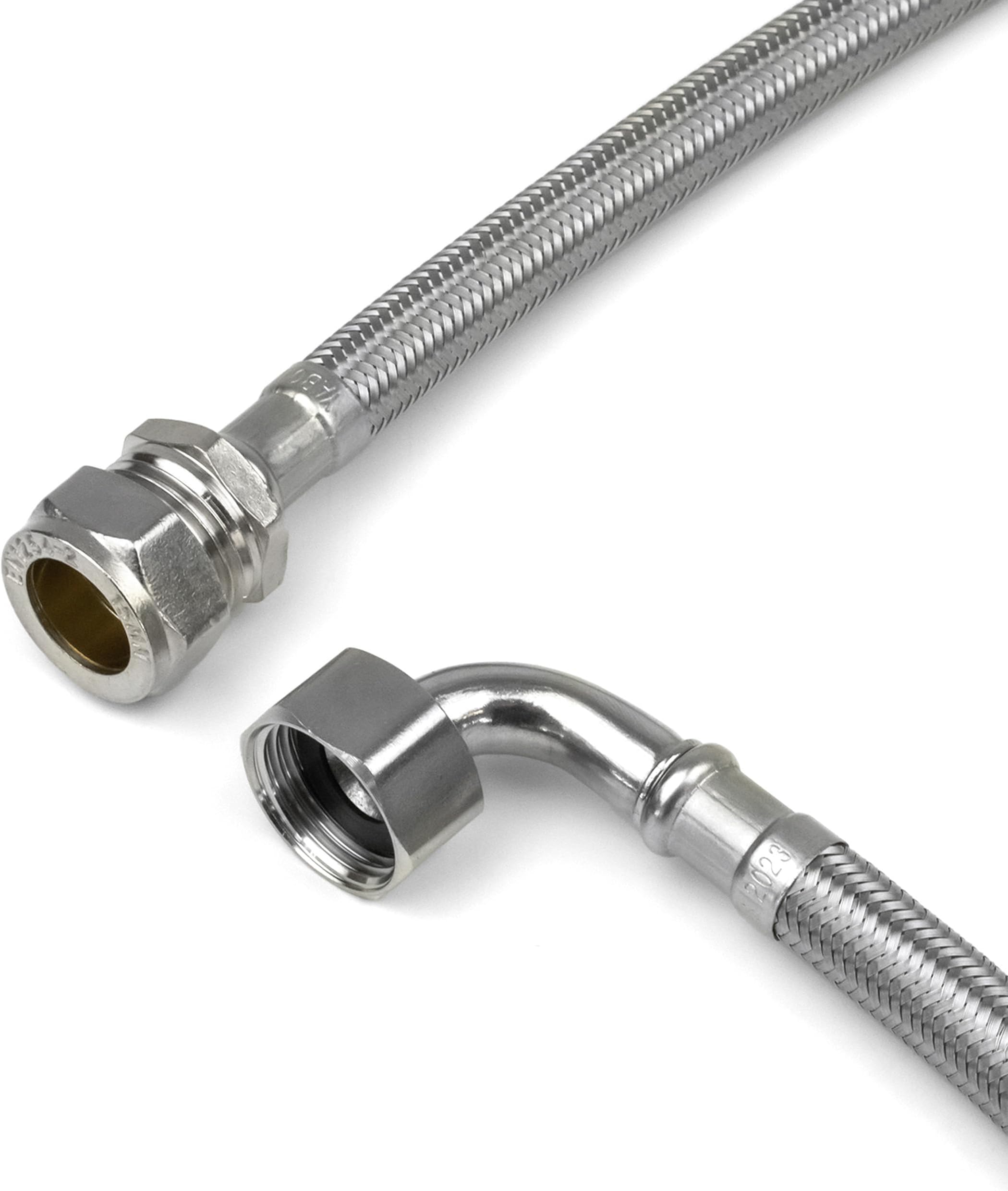 Plumb Pak PF136 15mm x 1/2-inch x 500mm Flexible Tap Connector Elbow ...