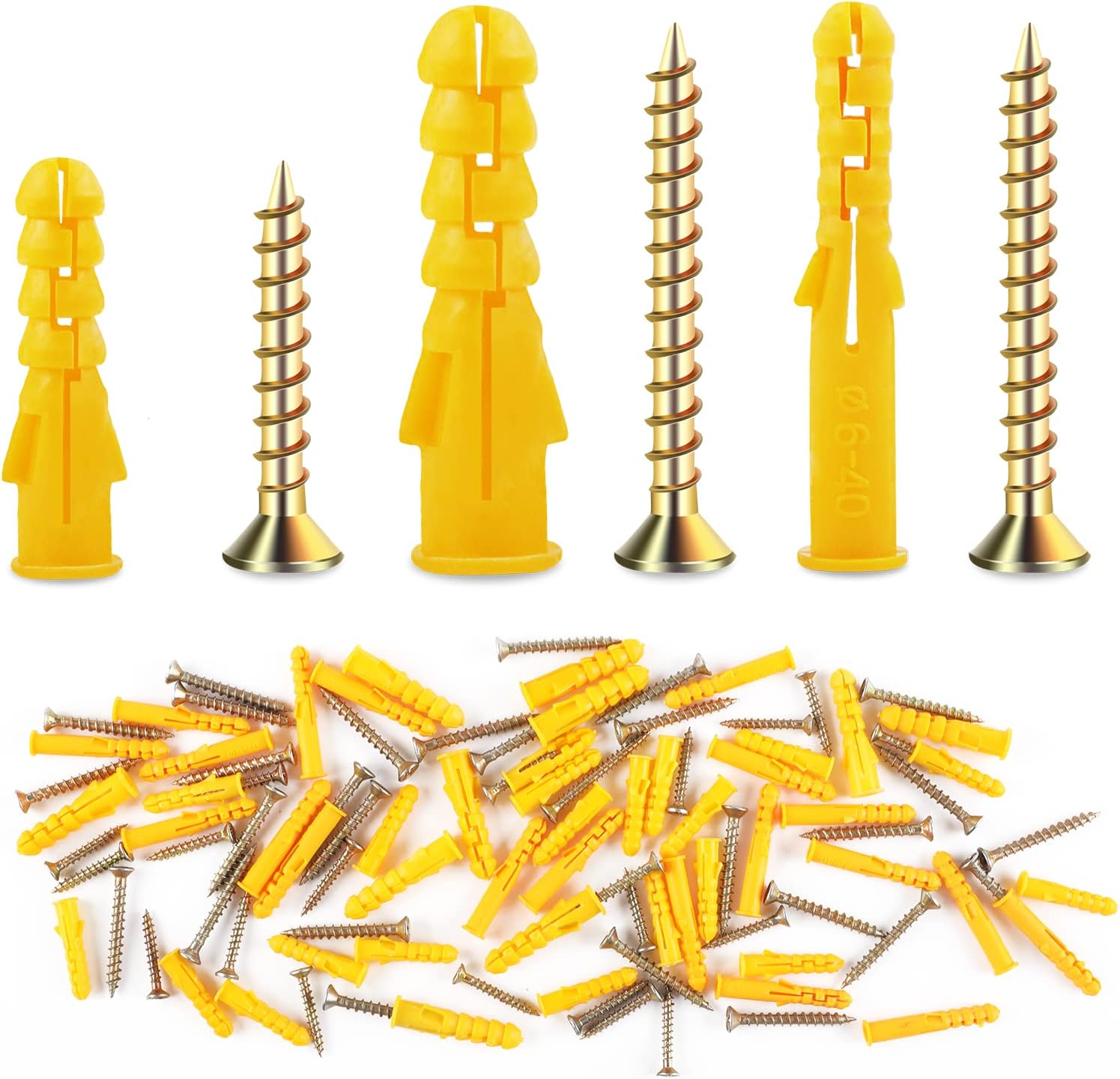 Wall Plugs, M6 M8 Screws and Wall Plugs Set, Plasterboard Fixings Heavy ...