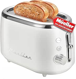 Amazon.com: Mueller Retro Toaster 2 Slice with 7 Browning Levels and 3 ...