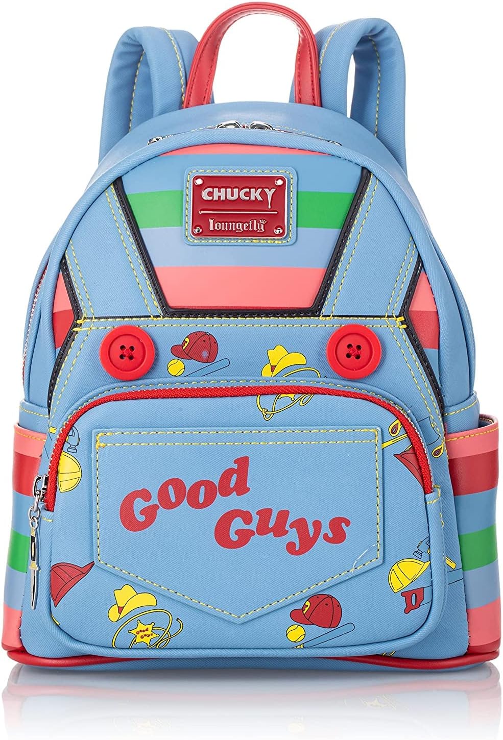Loungefly Childs Play Chucky Cosplay Womens Double Strap Shoulder Bag ...