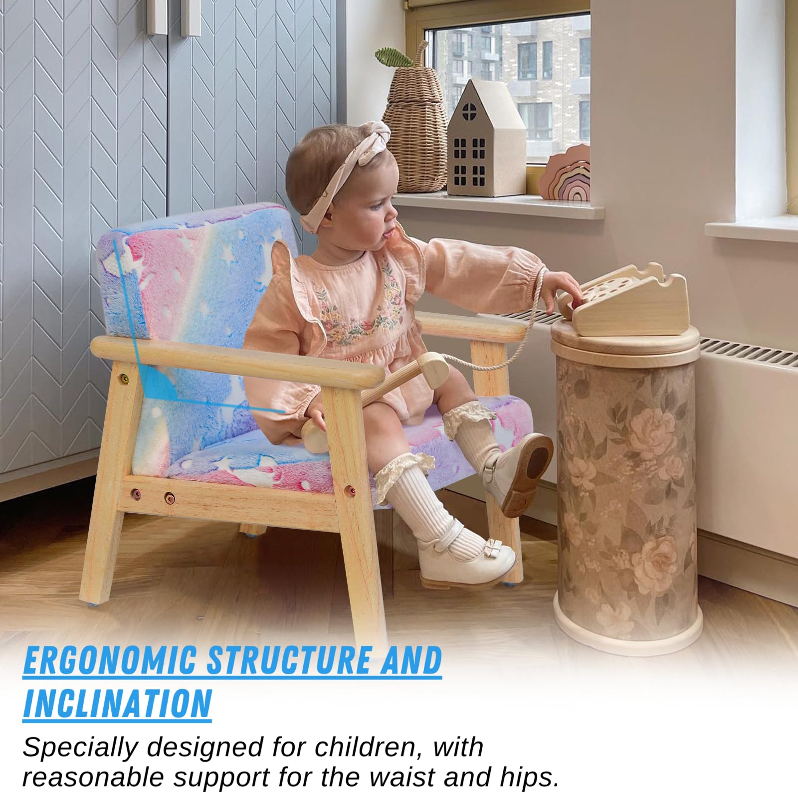 Snapklik.com : MeMoreCool Toddler Armchair - Comfy Upholstered Fuzzy ...