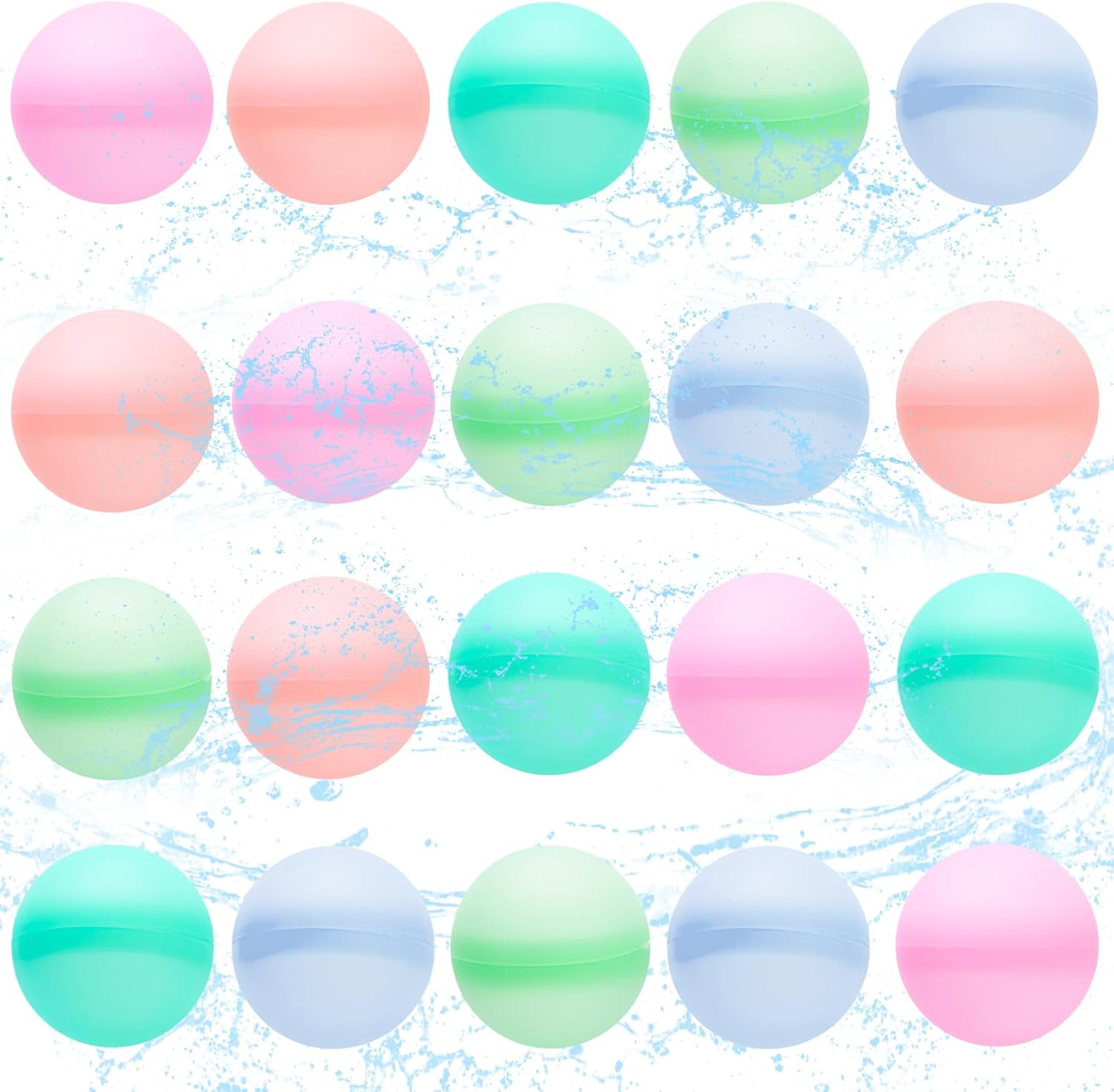 Reusable Water Bombs for Children Adults, 20 Pieces Silicone Water ...