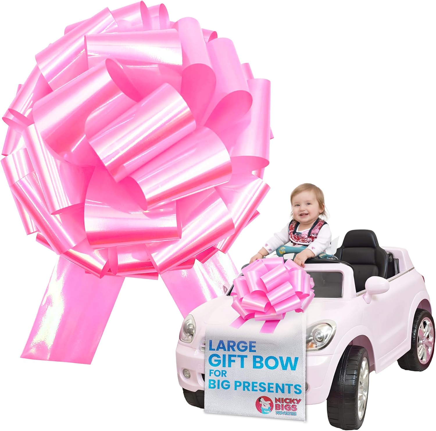 Amazon.com: Nicky Bigs Novelties – 14 Inch Pink Big Bow for Present ...