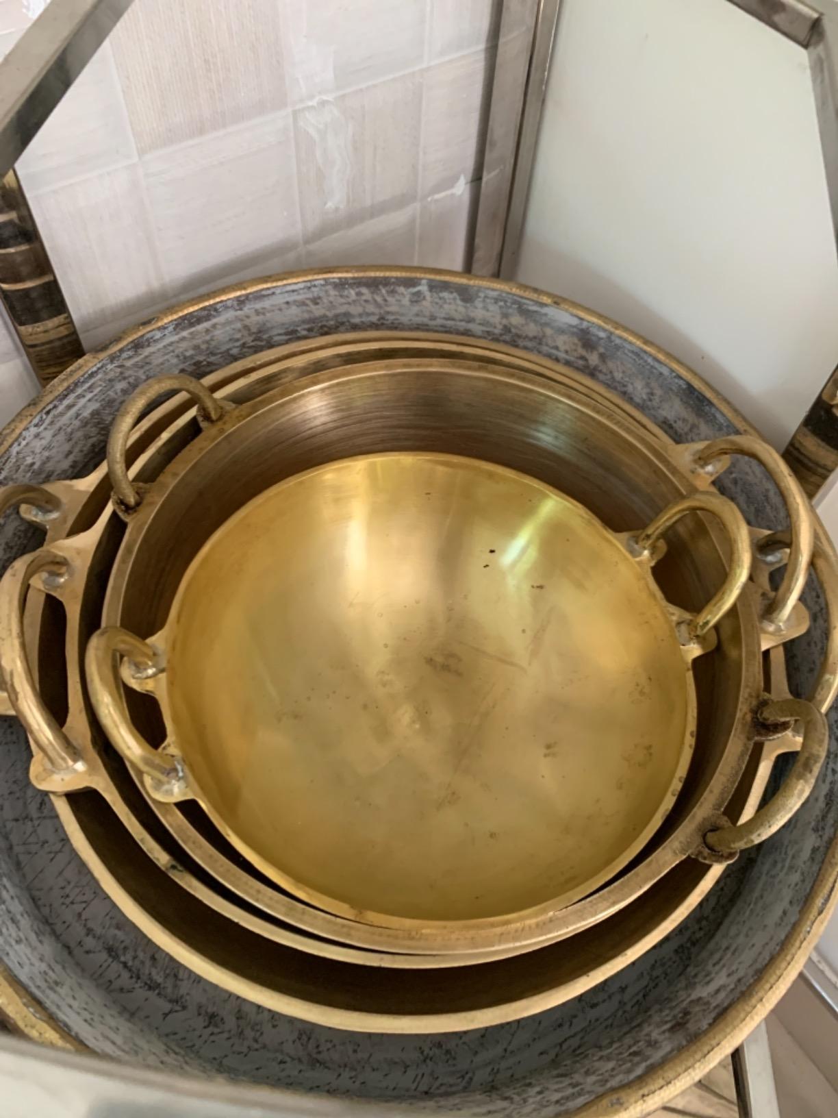 Buy MANNAR CRAFT Traditional Bronze Kadai/Cheenachatti for Cooking 1.5L ...