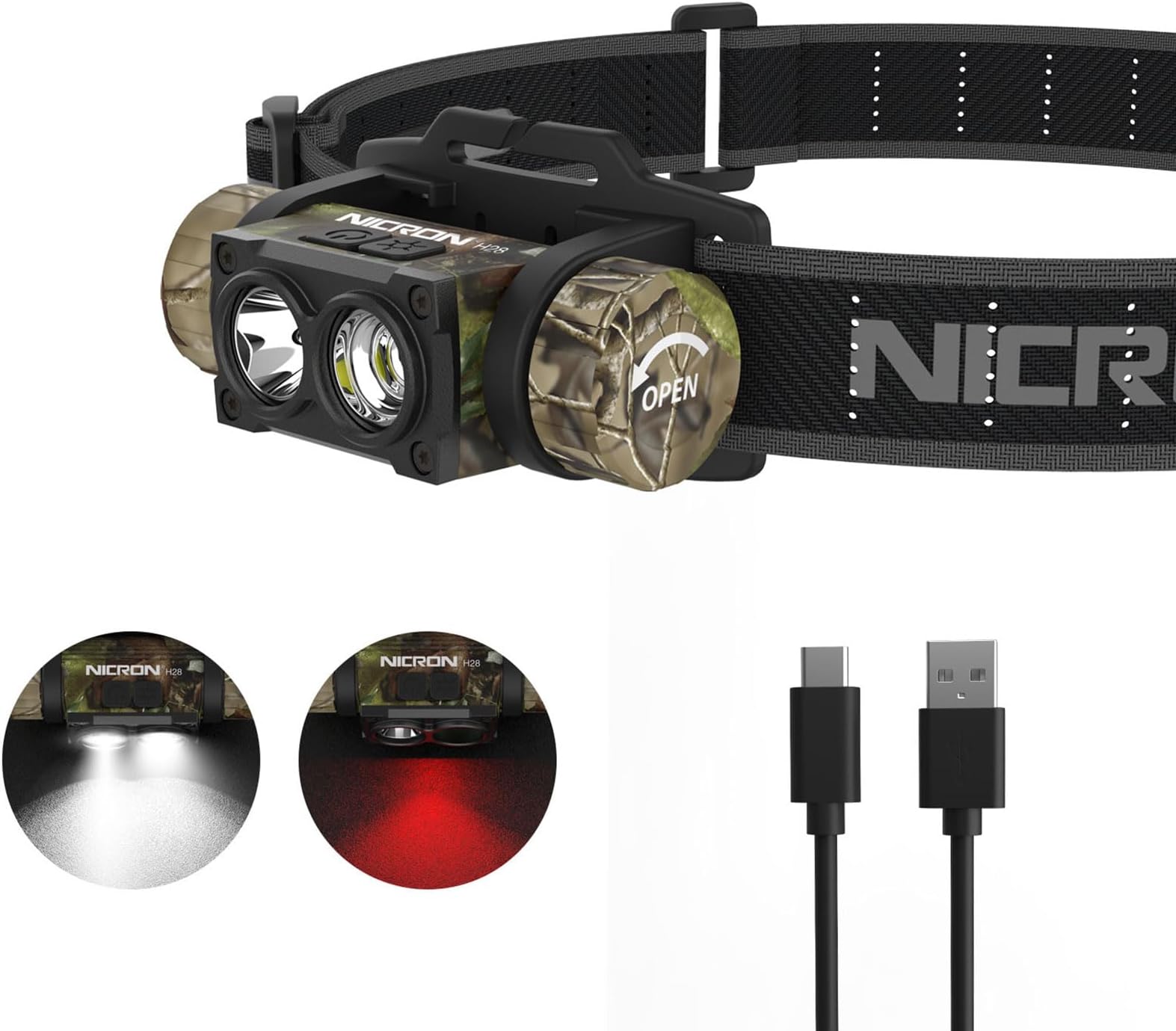 LICHTMEISTER® Stirnlampe (1000 Lumen, 3600 mAh Akku) - Stirnlampe LED ...