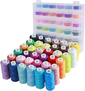 Amazon.com: ZJMCAJY 36Pcs Sewing Thread Assortment Set, 36 Colors 400 ...