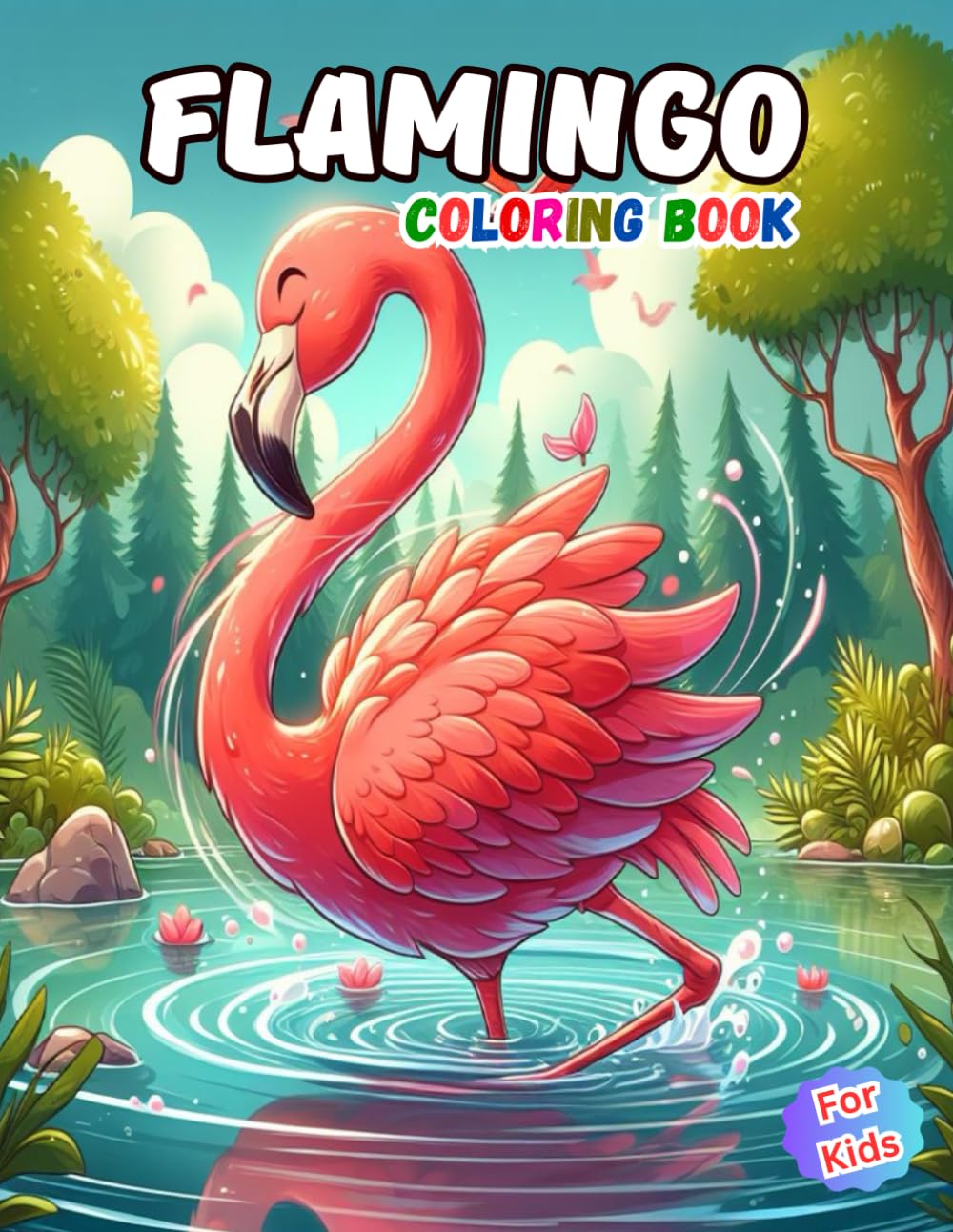 Flamingo Coloring Book For Kids: Awesome and Cute Colouring Pages ...