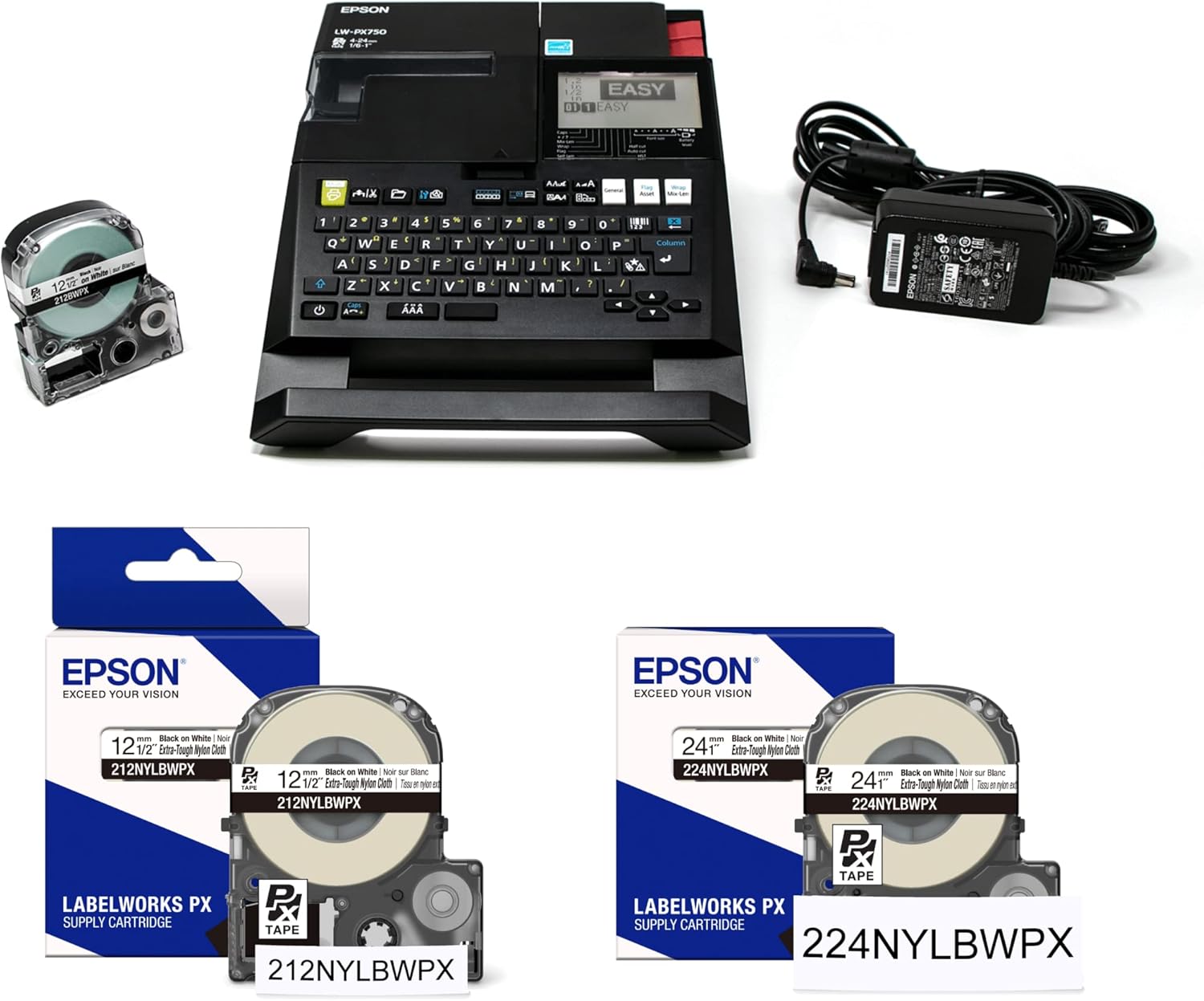 Amazon.com: LABELWORKS Epson 750 Nylon Bundle - LW-PX750 Label Maker ...