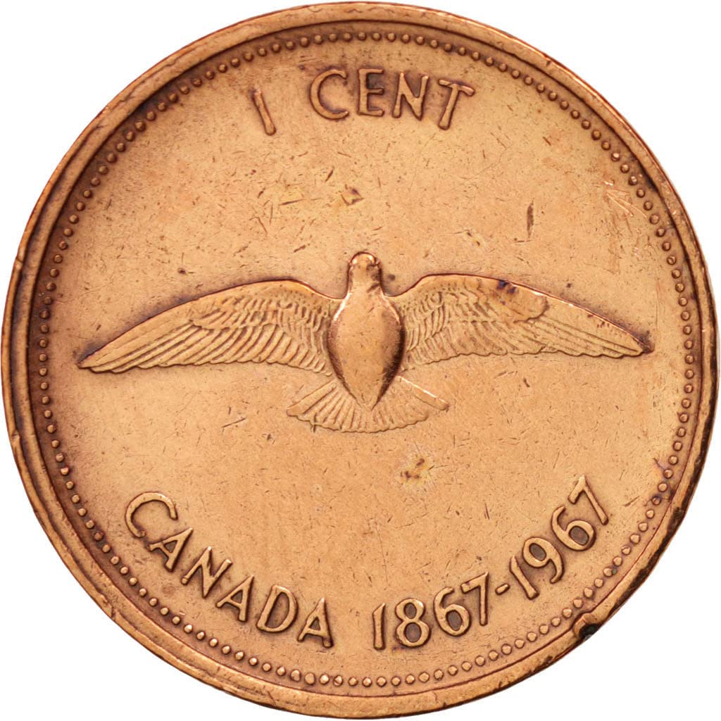 Amazon.com: 1967 Royal Canadian Mint 1 Cent Canada Coin. Centennial ...