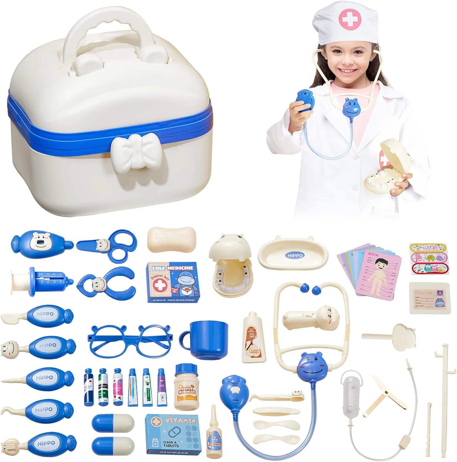 Amazon.com: Doctor Kit for Toddlers 3-5, Dentist Play Set for Girls Toy ...