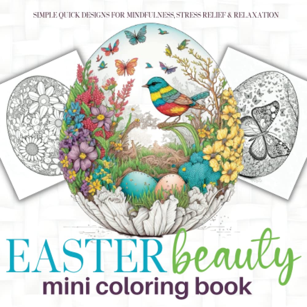 Amazon.com: Mini Easter Coloring Book for Adults & Teens | Stress ...