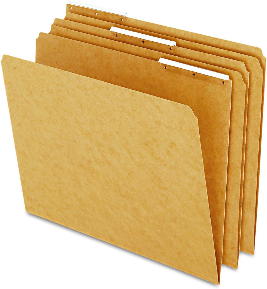 Amazon.com : Pendaflex AC18213 Kraft Angled Plastic Tab File Folders, 1 ...