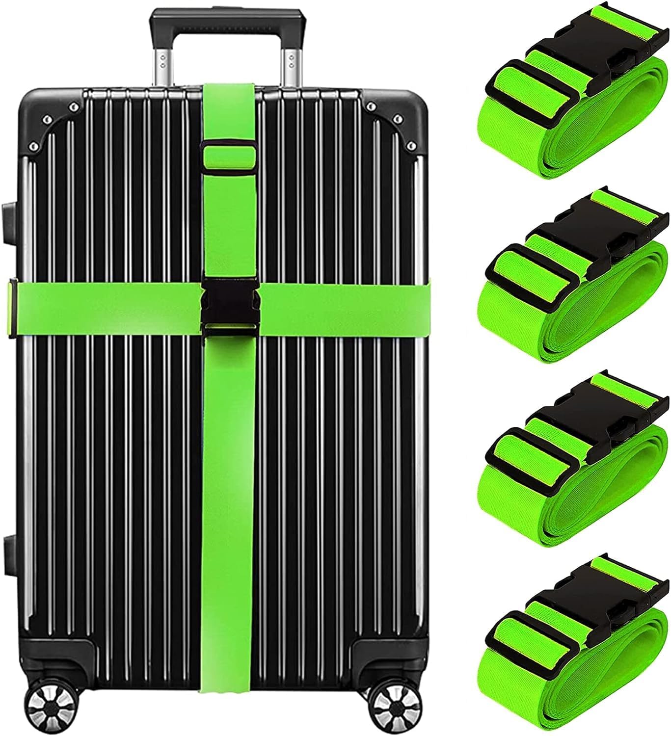 Newthinking Luggage Straps for Suitcase 4 Pack, Heavy Duty Adjustable ...