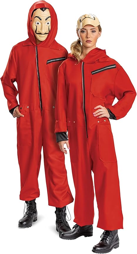 Amazon.com: Money Heist Costume, Official Unisex Red Money Heist ...