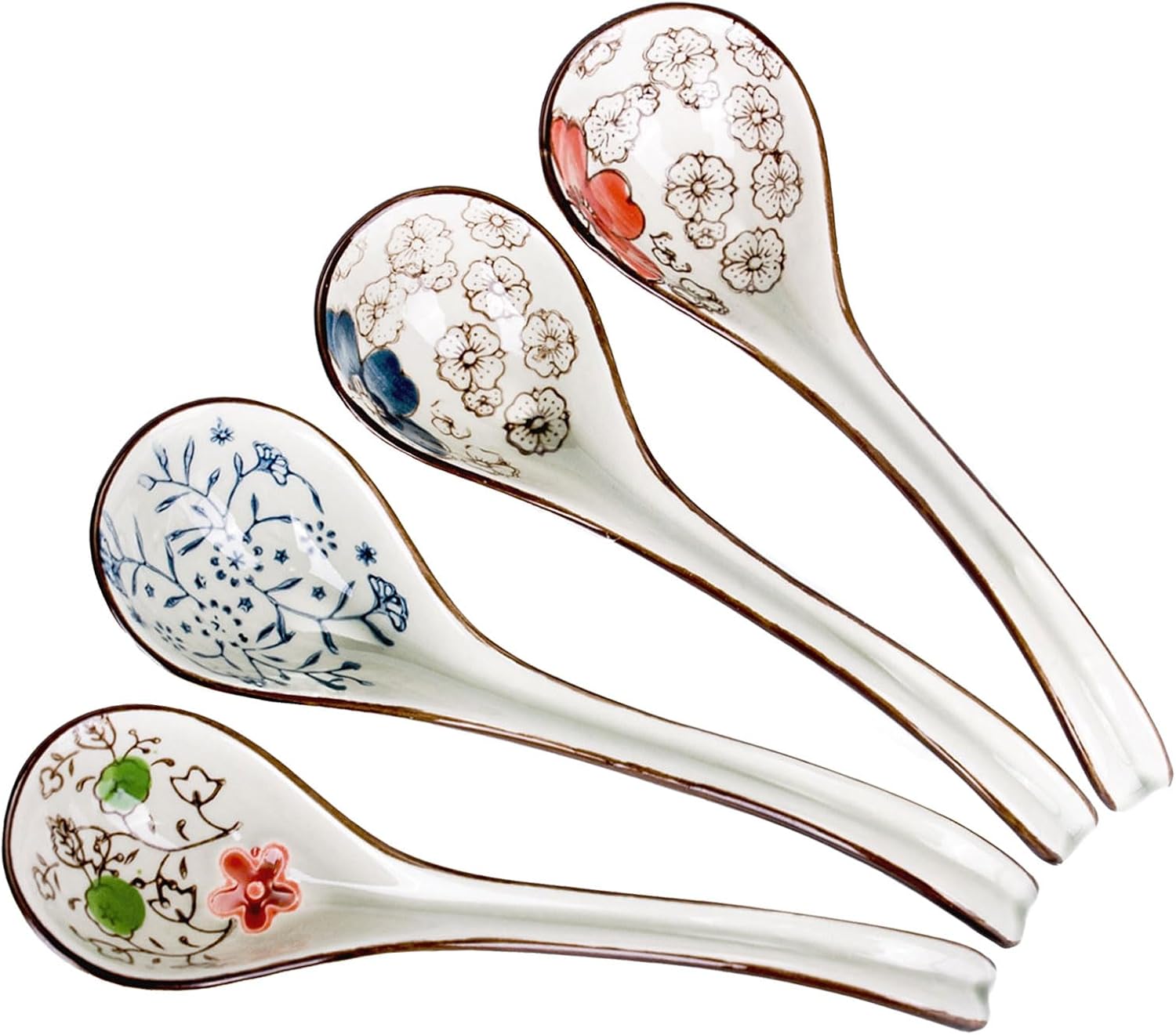 Amazon.com: WHJY Asian Soup Spoon, Ceramic Ramen Spoon, Ramen Soup ...
