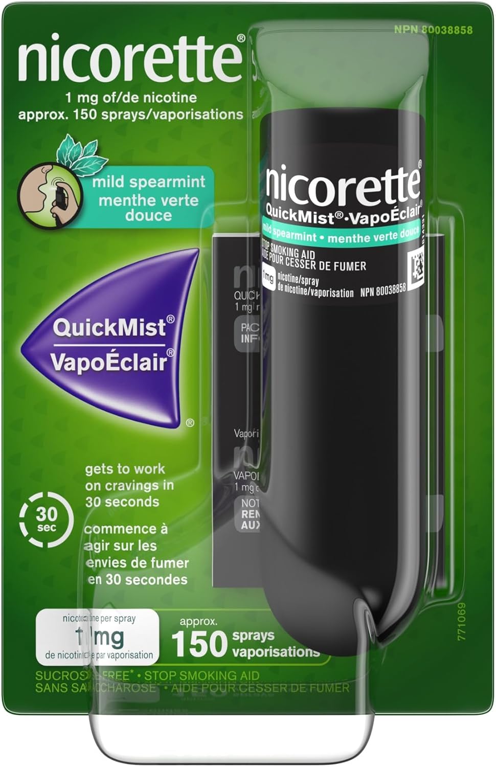 Nicorette Nicotine QuickMist Spray buccal pour arrêter de fumer et ...