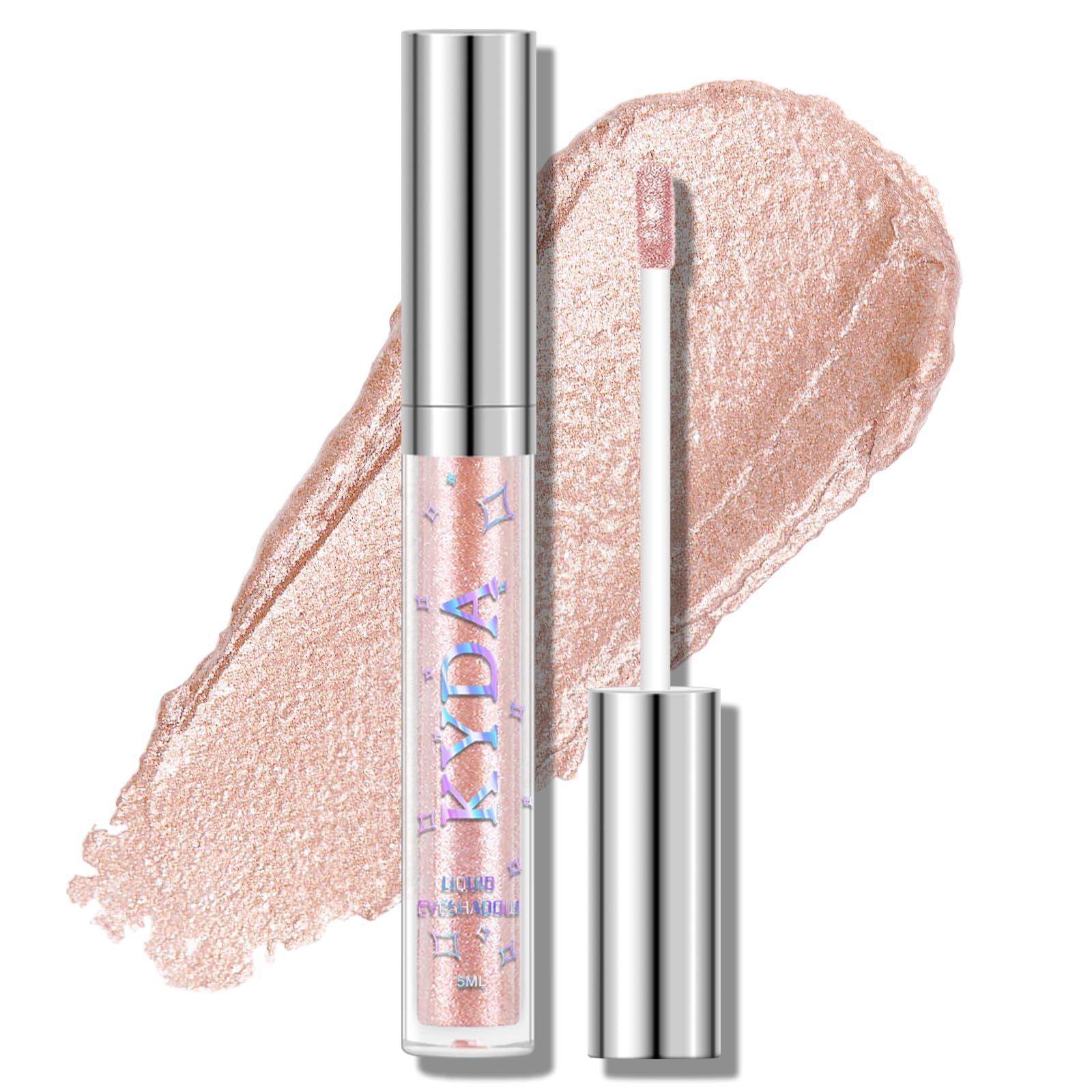 KYDA Liquid Glitter Eyeshadow, Metallic Shimmer High Glossy Eyeshadow ...