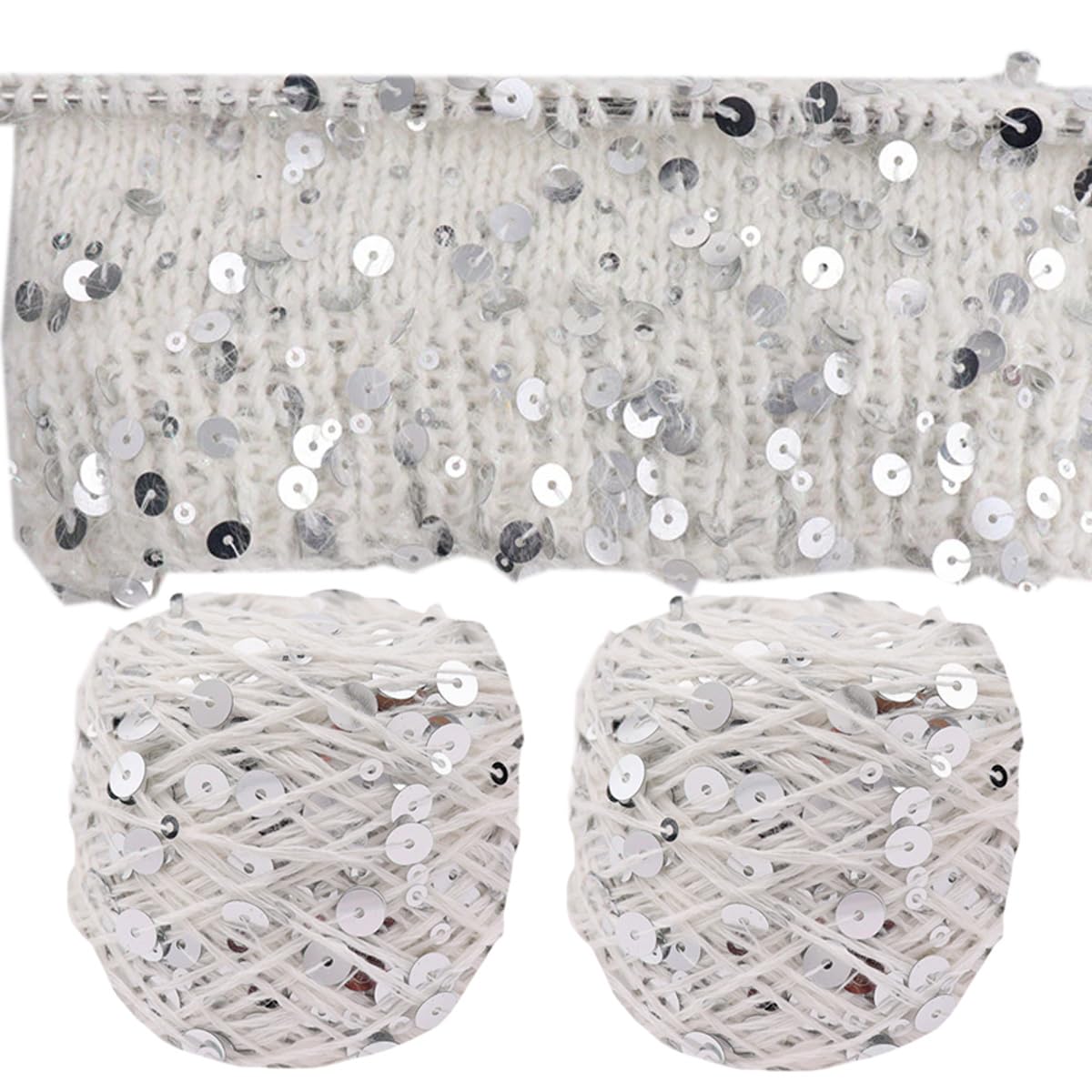 Snapklik.com : Shimmering Sequin Cotton Yarn 153yard Sparkling Thread ...