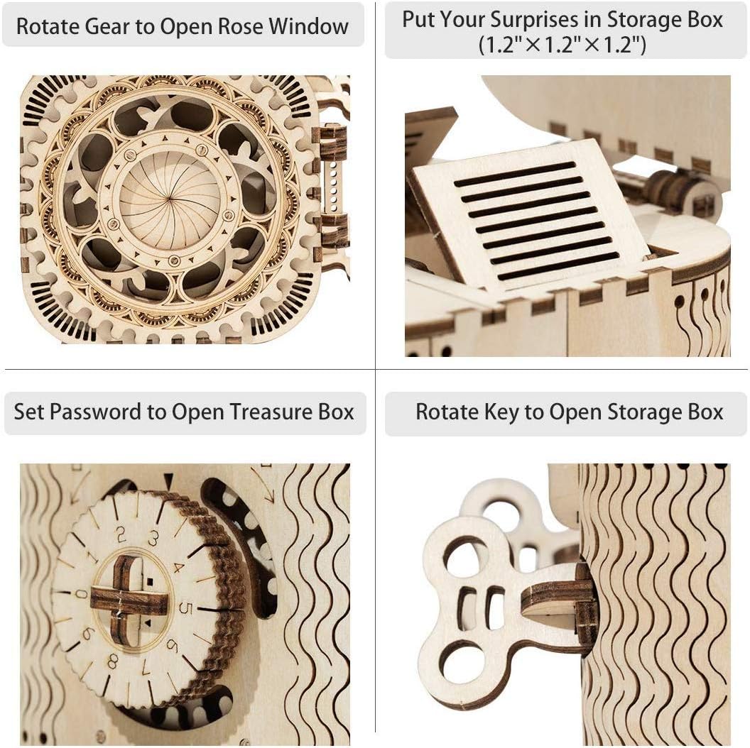 ROKR 3D Wooden Puzzle Mechanical Model Kits for Teens and Adults ...