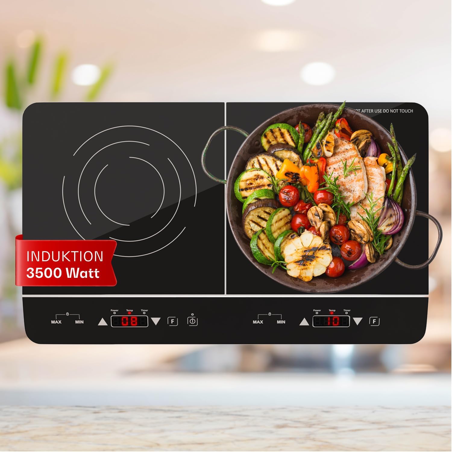 Klarstein Plaque Induction Electrique, Double Plaque Chauffante, Plaque ...