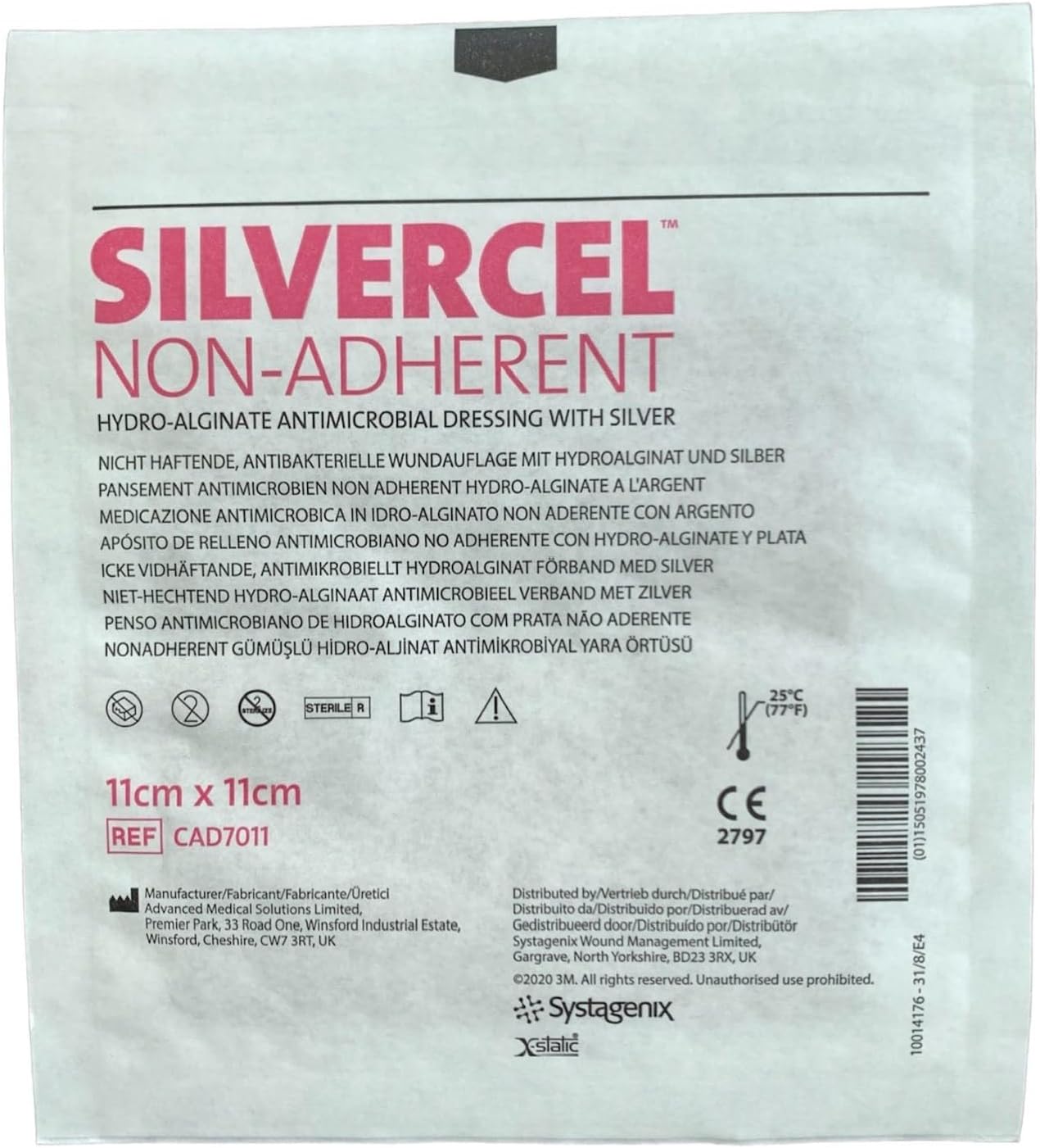 Amazon.com: SILVERCEL Non-Adherent Dressing-Size: 4" x 4" - Each 1 ...