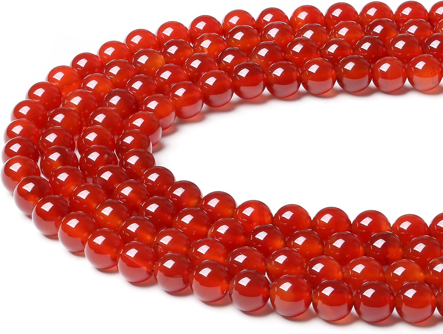 Amazon.com: NUKAYAI Natural Carnelian Beads 100Pcs 8mm Red Crystal ...