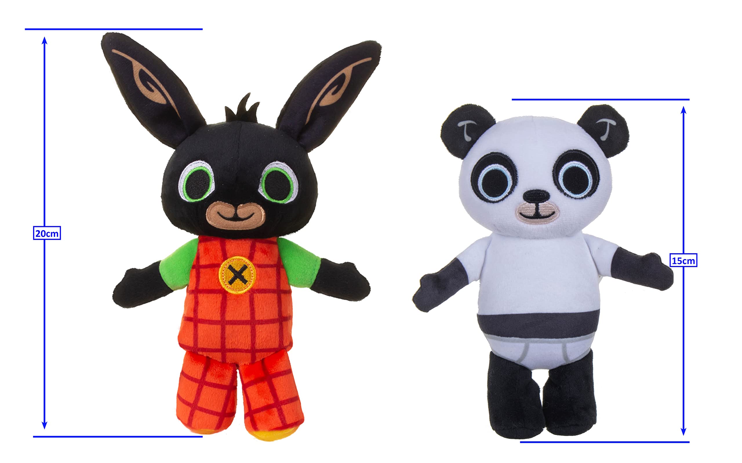 Bing Panda Bing 20cm And Pando 15cm Soft Toy Set, Suitable From Birth