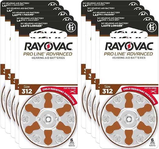 Amazon.com: Rayovac Proline Advanced Hearing Aid Batteries | Size 312 ...