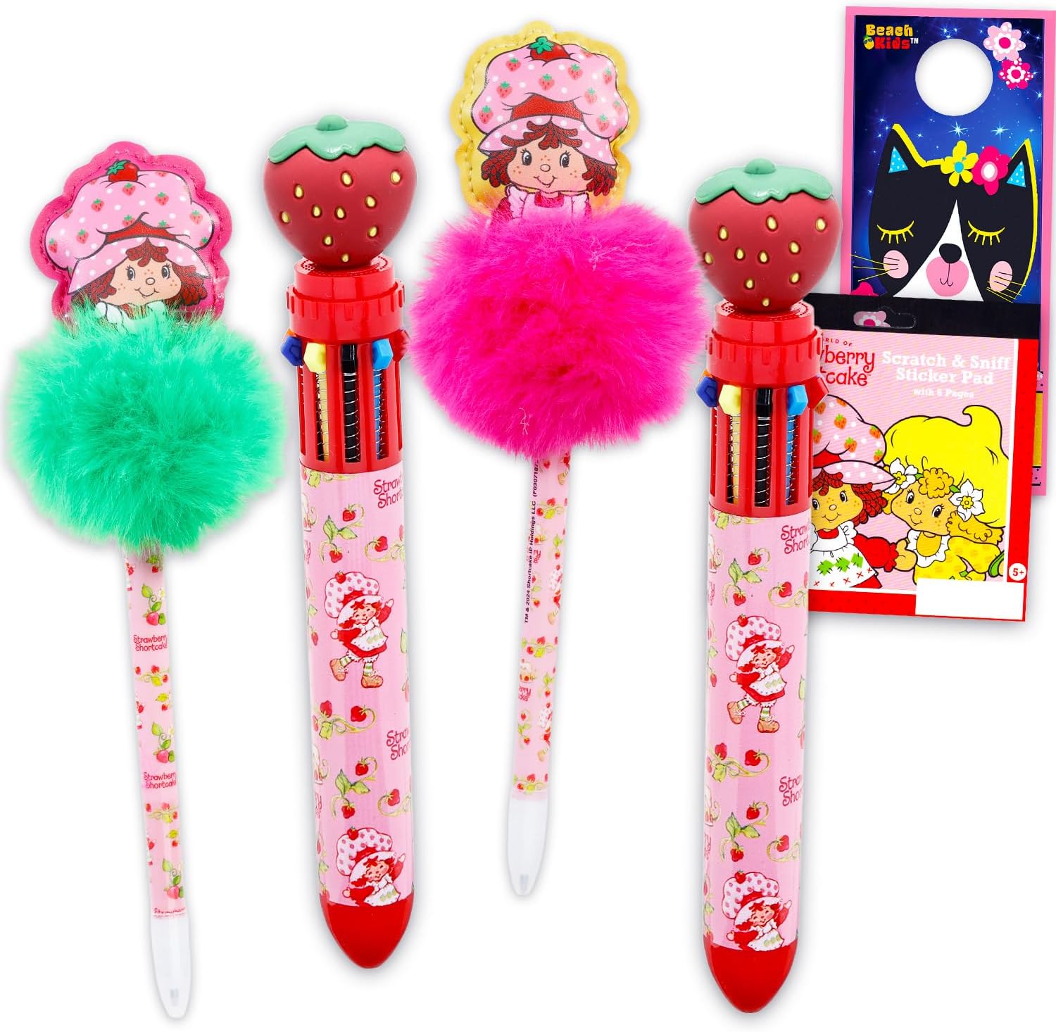 Amazon.com: Strawberry Shortcake Pen 4 Pack - 4 Pc Bundle with ...